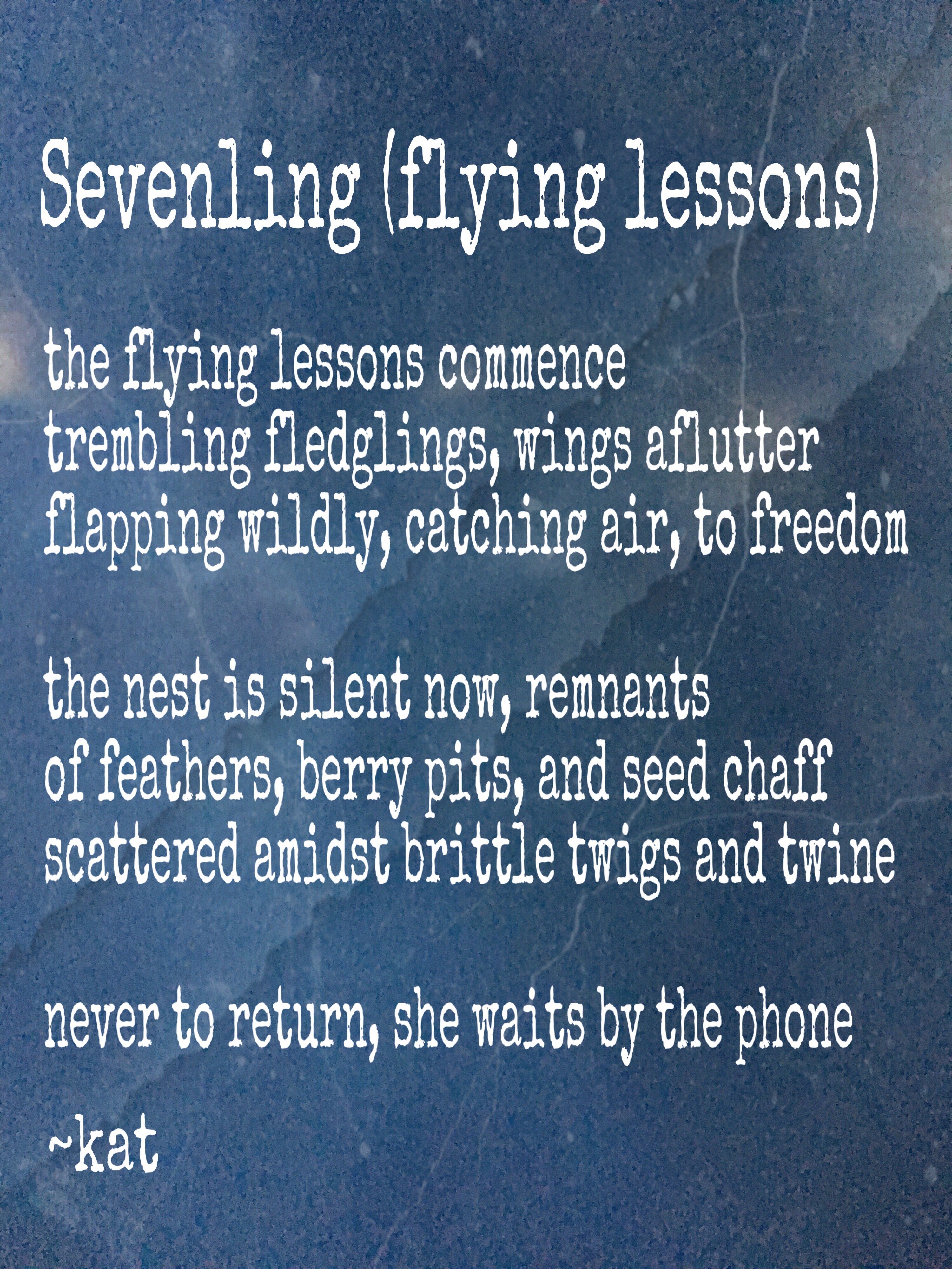 Sevenling (flying lessons) – 14 June 2019 | like mercury colliding...